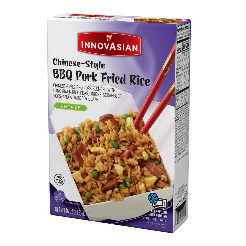 InnovAsian Entrée Chinese-Style BBQ Pork Fried Rice (Frozen)-Front ...