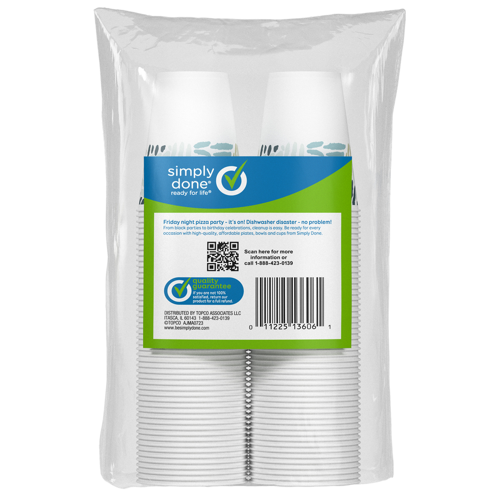 Simply Done Paper Cups, Designer, Cold Beverage-Planogram-Back