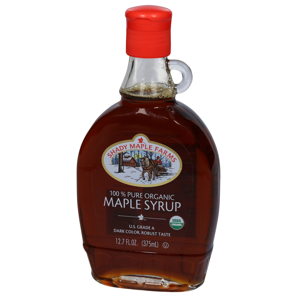 Shady Maple Farms Maple Syrup, Organic, 100% Pure-Front-Right-Elevated