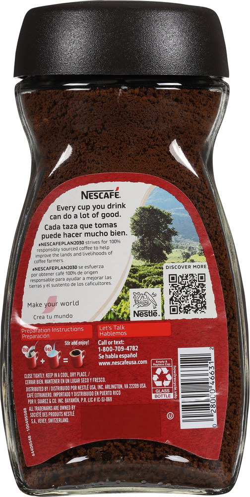 Nescafe Clasico Coffee, Instant, Dark Roast-Planogram-Back