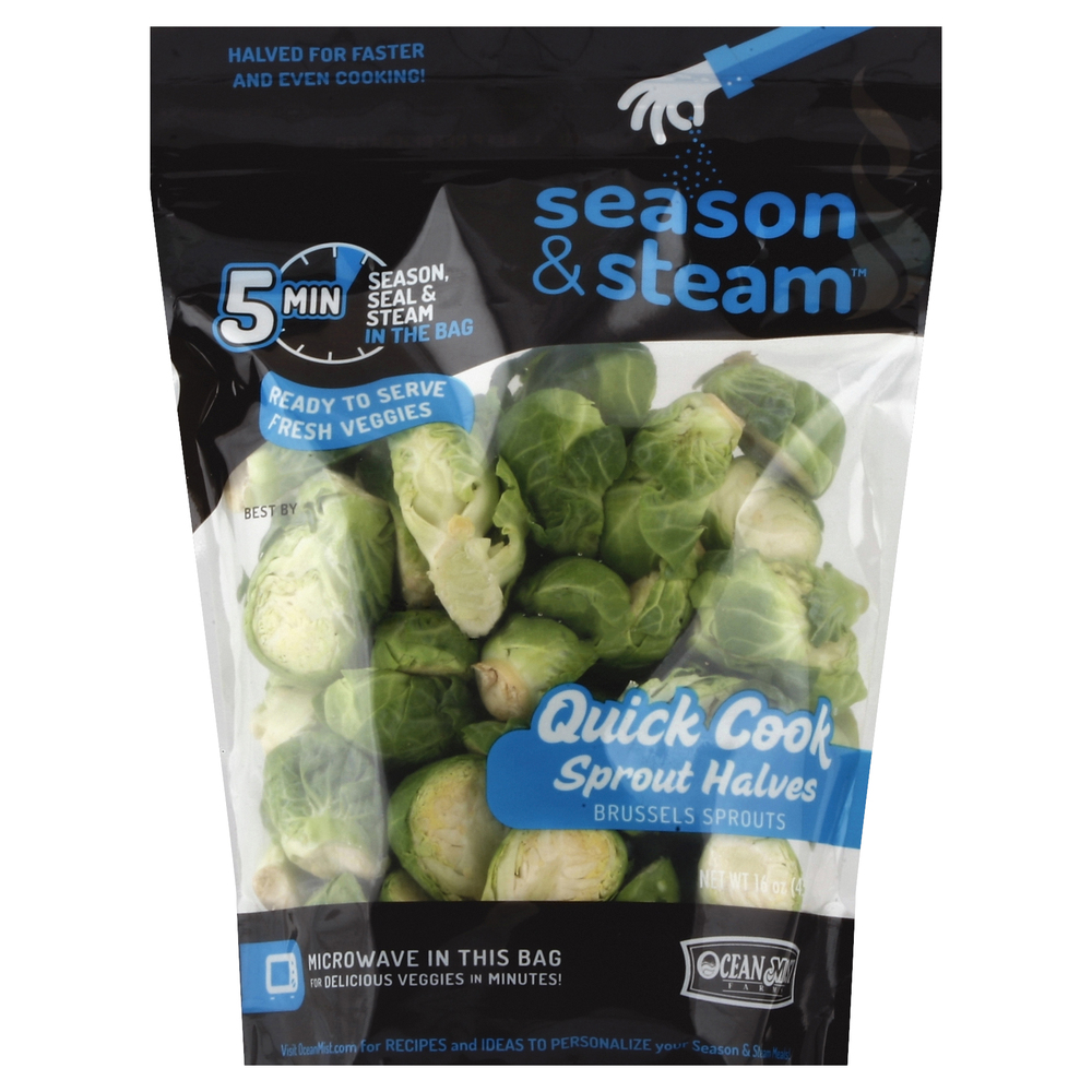 Season & Steam Brussels Sprouts, Sprout Halves, Quick Cook-Main