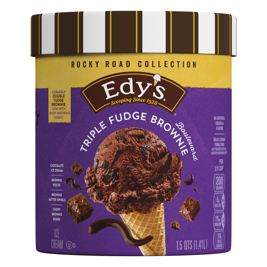 Edy's Ice Cream, Triple Fudge Brownie Boulevard, Rocky Road Collection-Hero