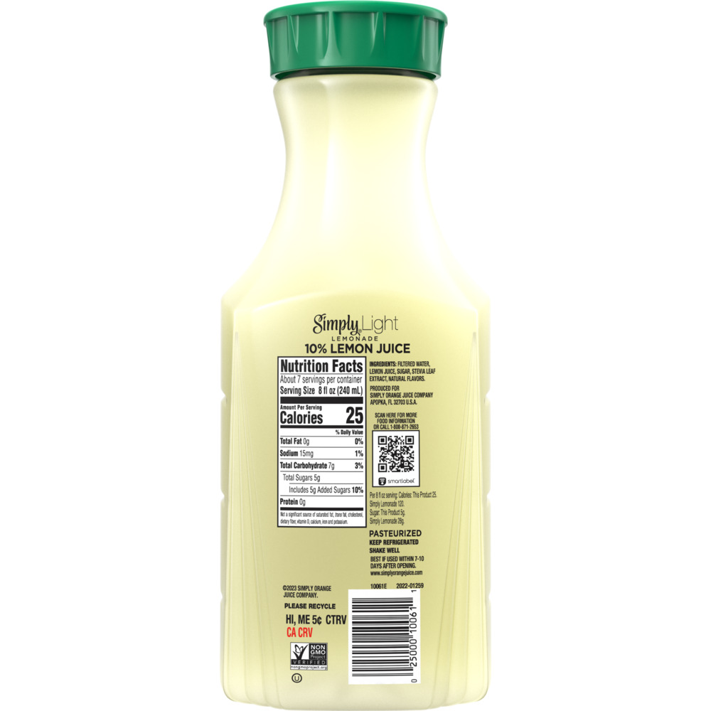 Simply Light Lemonade-Planogram-Back