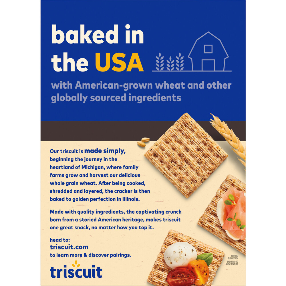 TRISCUIT Triscuit Cracked Pepper & Olive Oil Whole Grain Wheat Crackers ...
