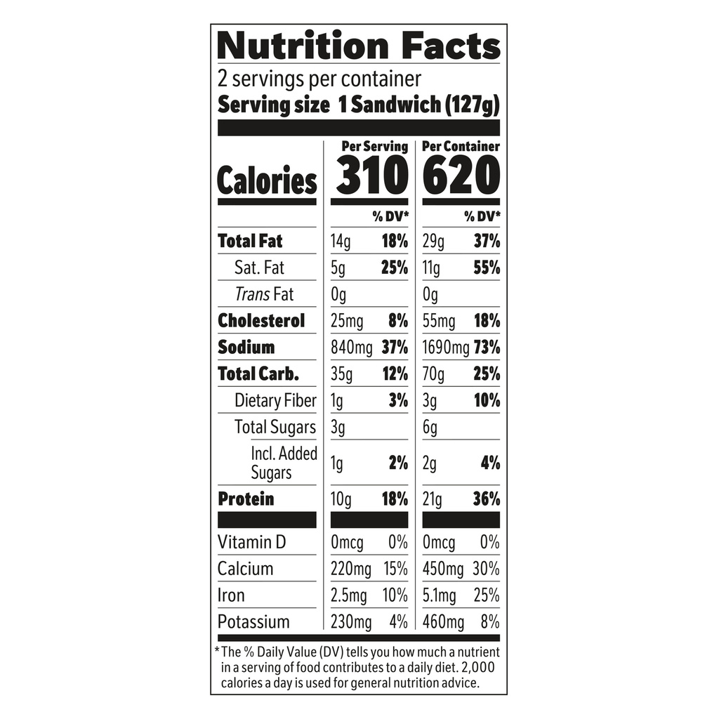 Hot Pockets Sandwiches, Garlic Buttery Crust, Pepperoni Pizza-Nutrition ...