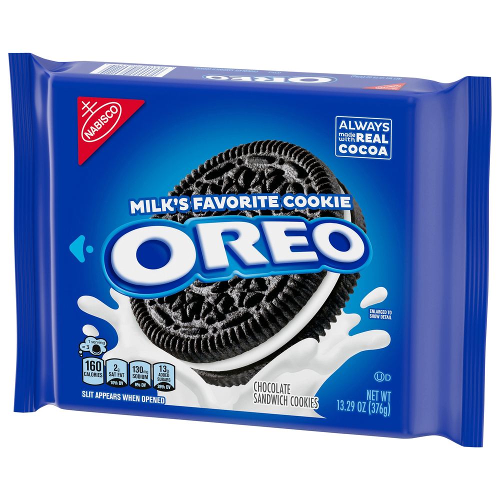 Oreo Sandwich Cookies, Chocolate-Front-Right-Elevated