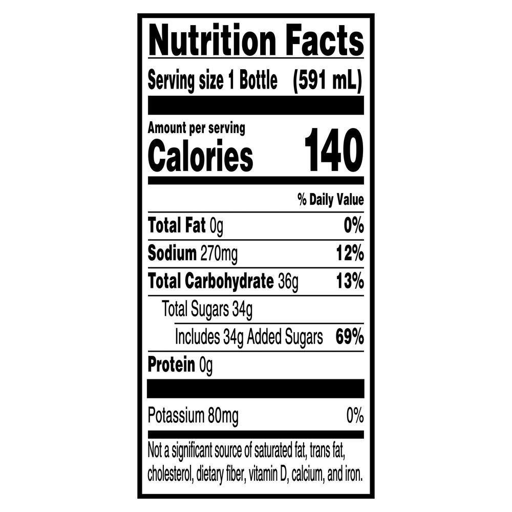 Gatorade Frost Thirst Quencher, Glacier Cherry-Nutrition-Facts