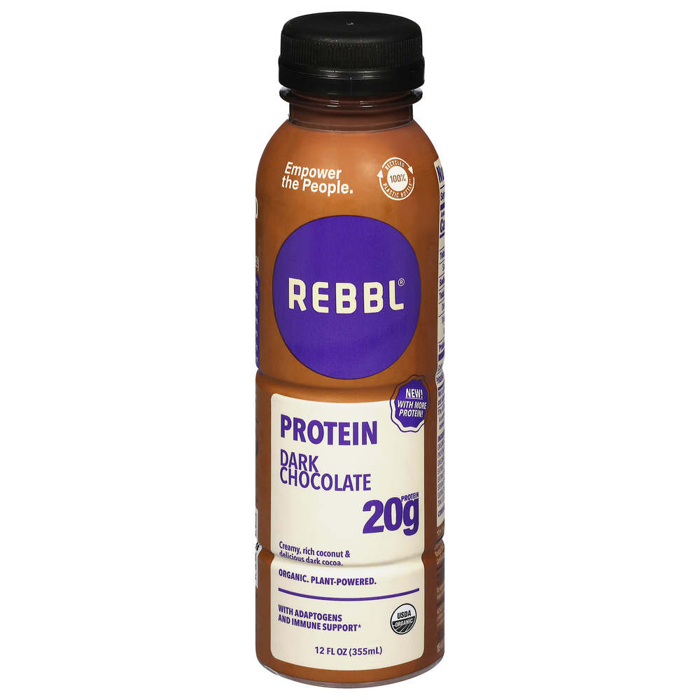 Rebbl Plant- Powered Elixir, Organic, Dark Chocolate, Protein-Main