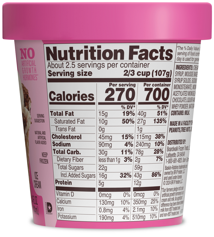 Baskin Robbins Ice Cream, World Class Chocolate-Nutrition-Facts