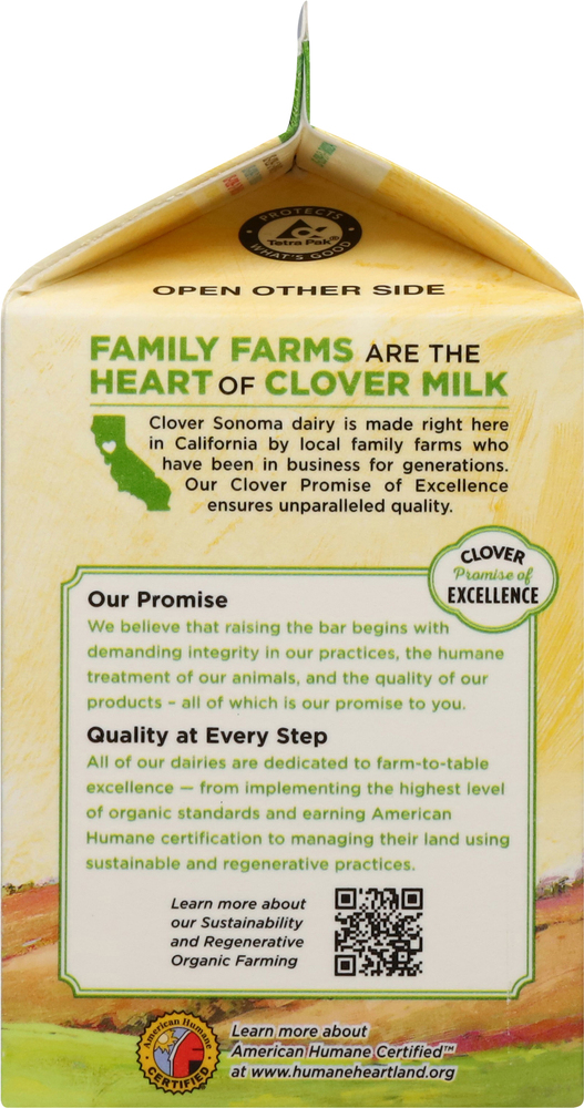 Clover Cream, Organic, Whipping, Heavy-Planogram-Left