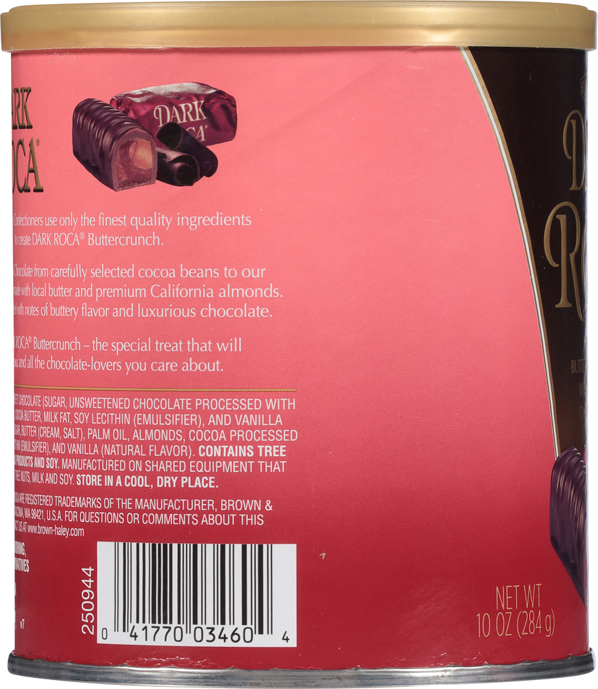 Brown & Haley Dark Roca Buttercrunch Toffee, with Almonds & Dark ...