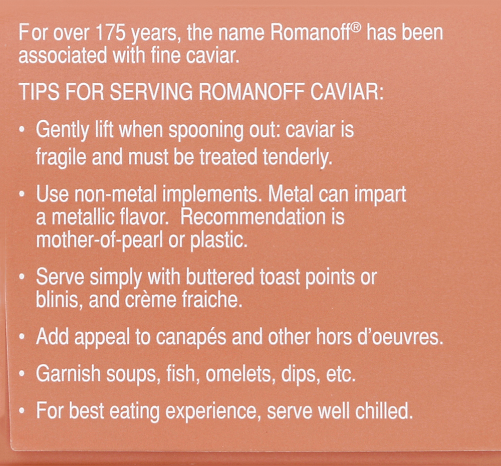 Romanoff Caviar, Red Salmon-Planogram-Left