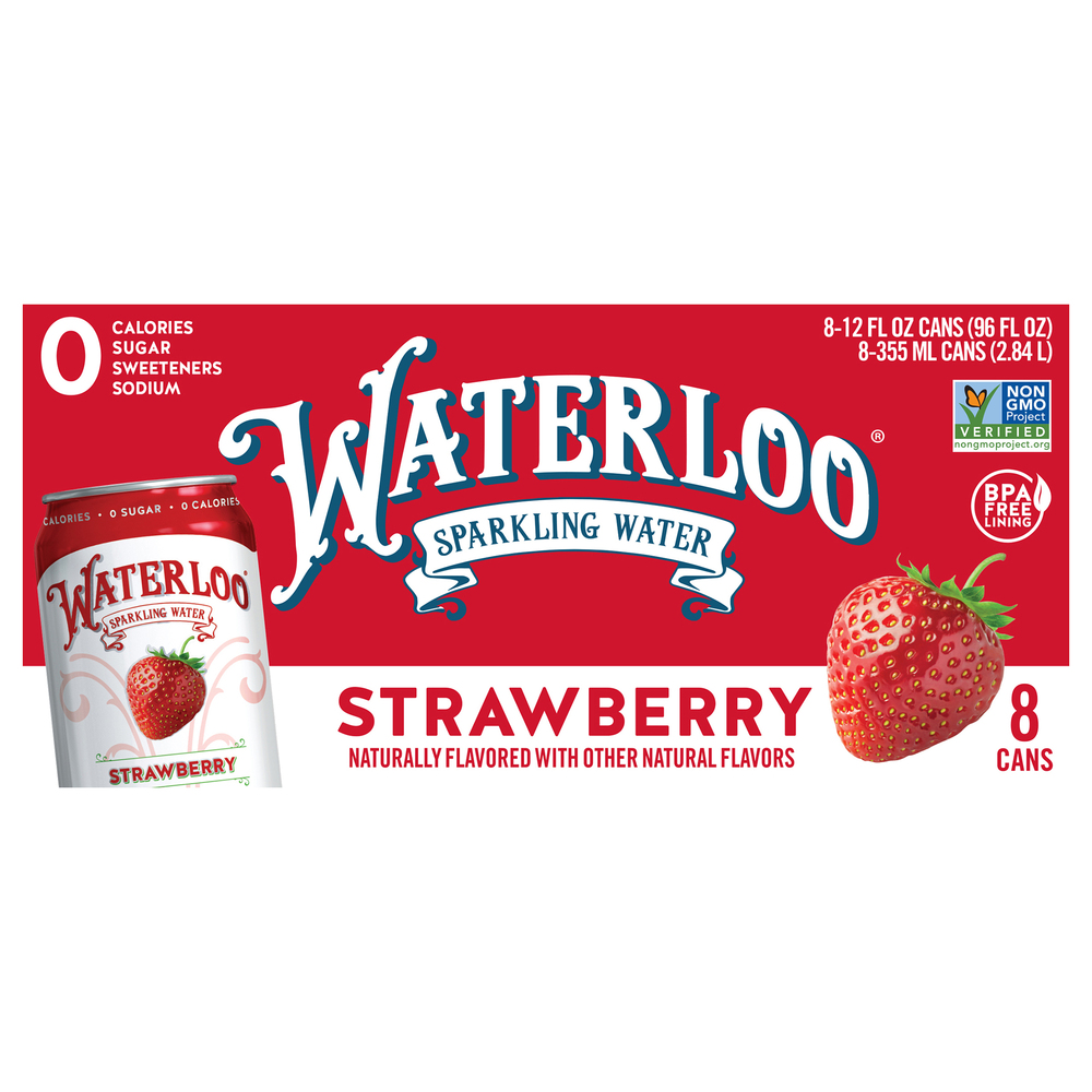 Waterloo Sparkling Water, Strawberry-Main