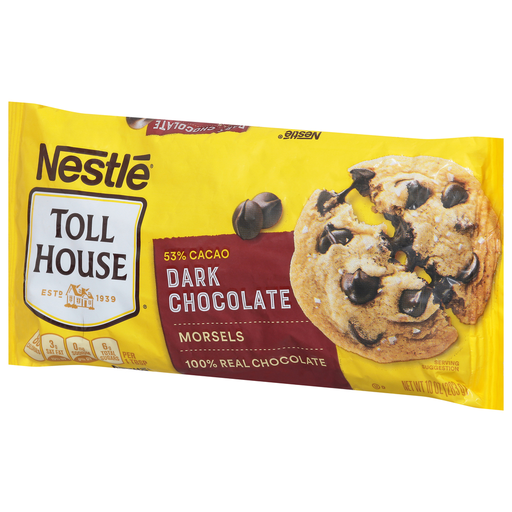 Nestle Toll House Morsels, Dark Chocolate-Front-Right-Elevated