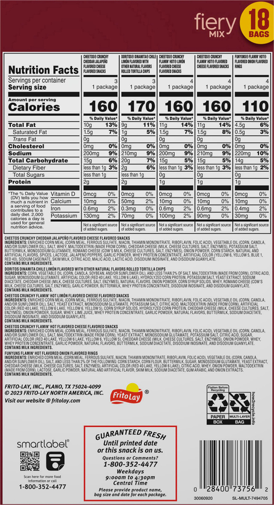 Frito Lay Snacks, Fiery Mix-Planogram-Right
