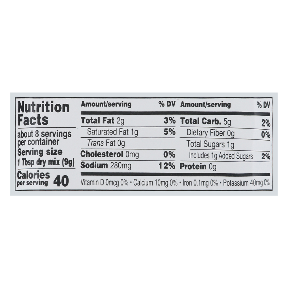 Williams Country Gravy Mix, Original-Nutrition-Facts
