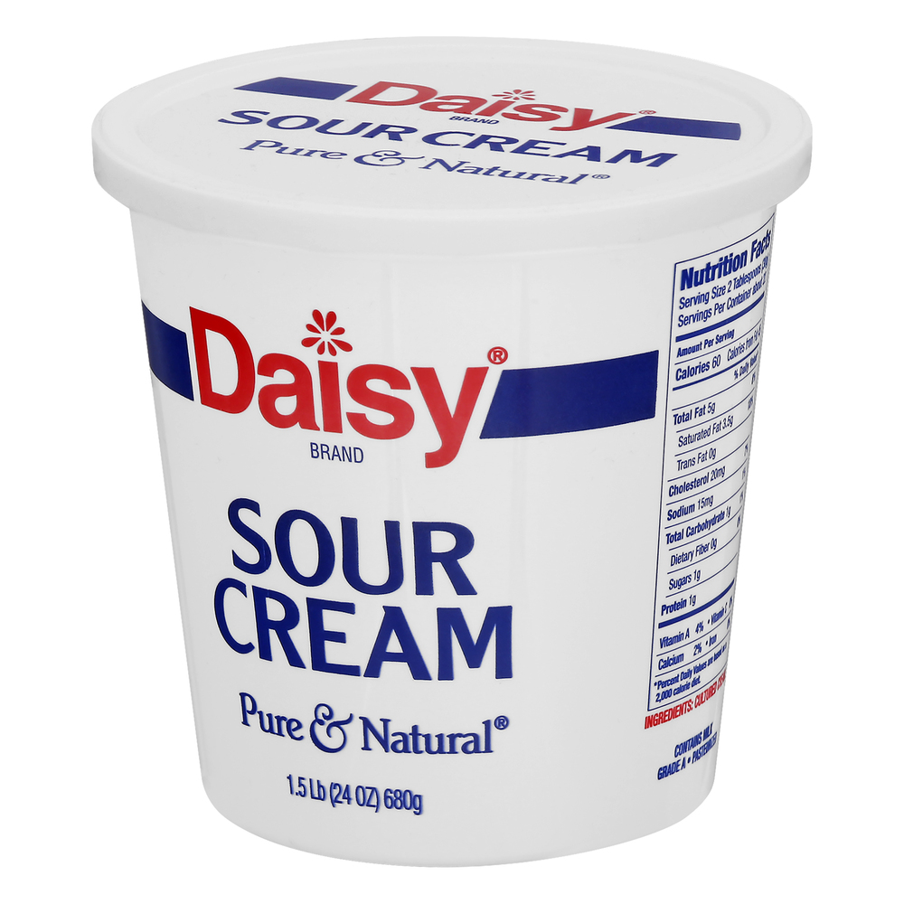 Daisy Pure & Natural Sour Cream-Front-Right-Elevated
