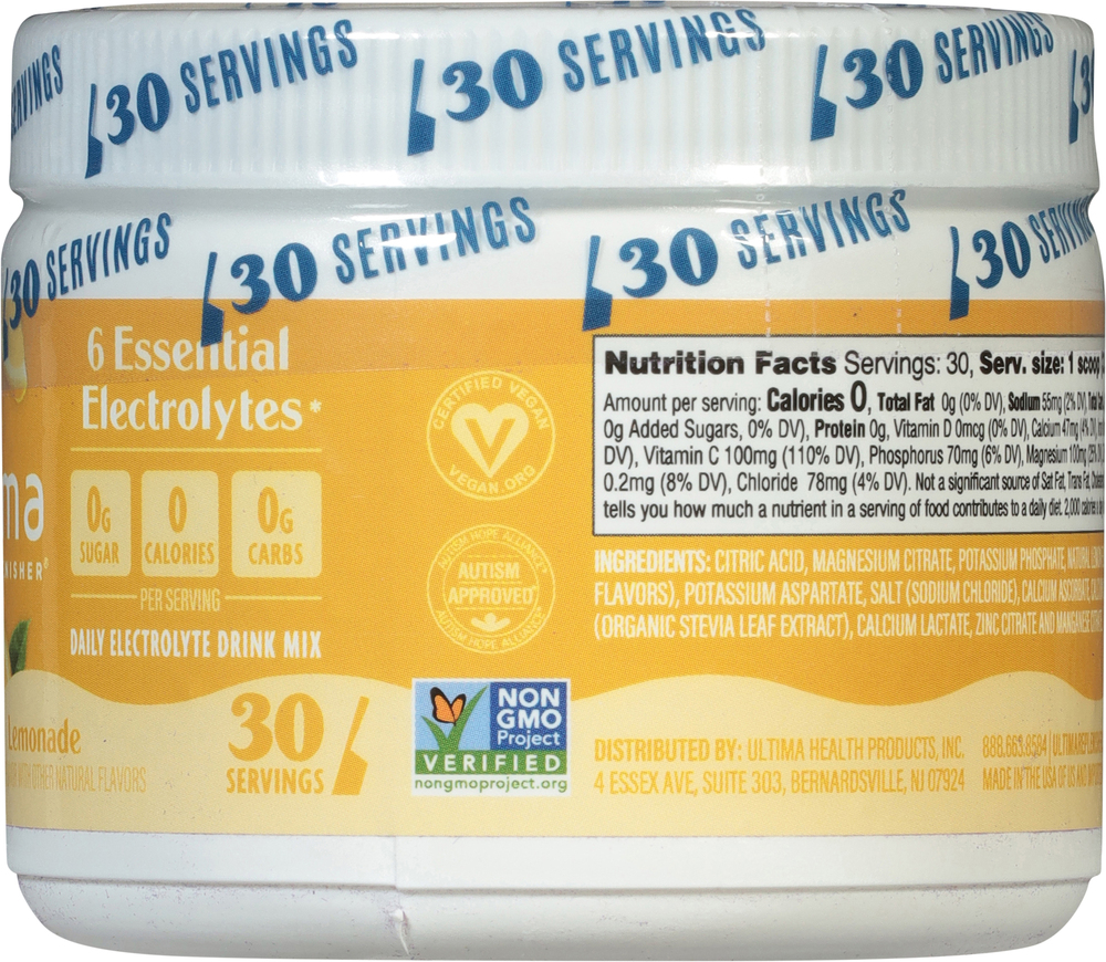 Ultima Replenisher Replenisher Daily Lemonade Electrolyte Drink Mix ...