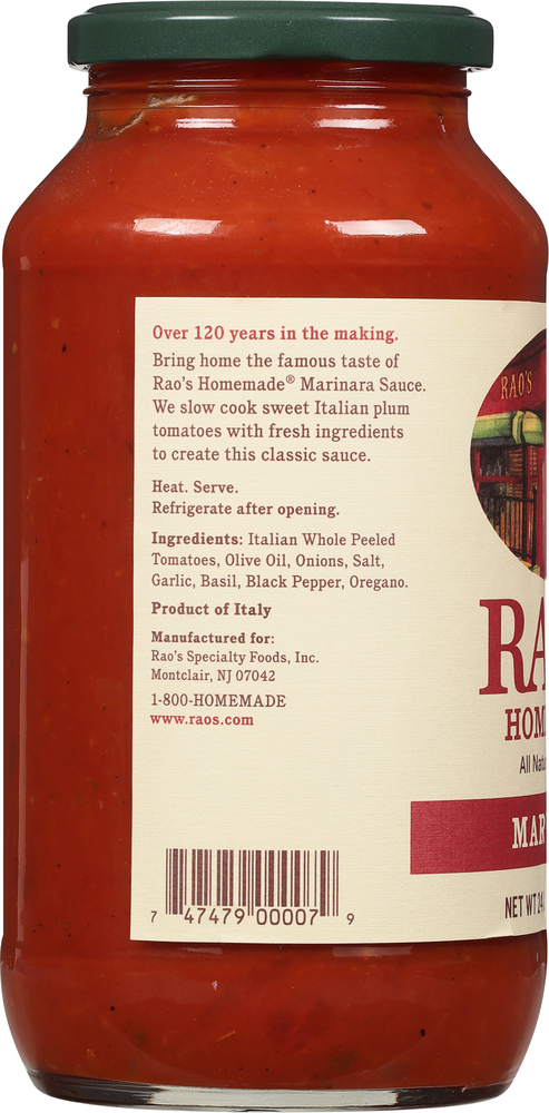 Rao's Homemade Sauce, Marinara-Planogram-Left