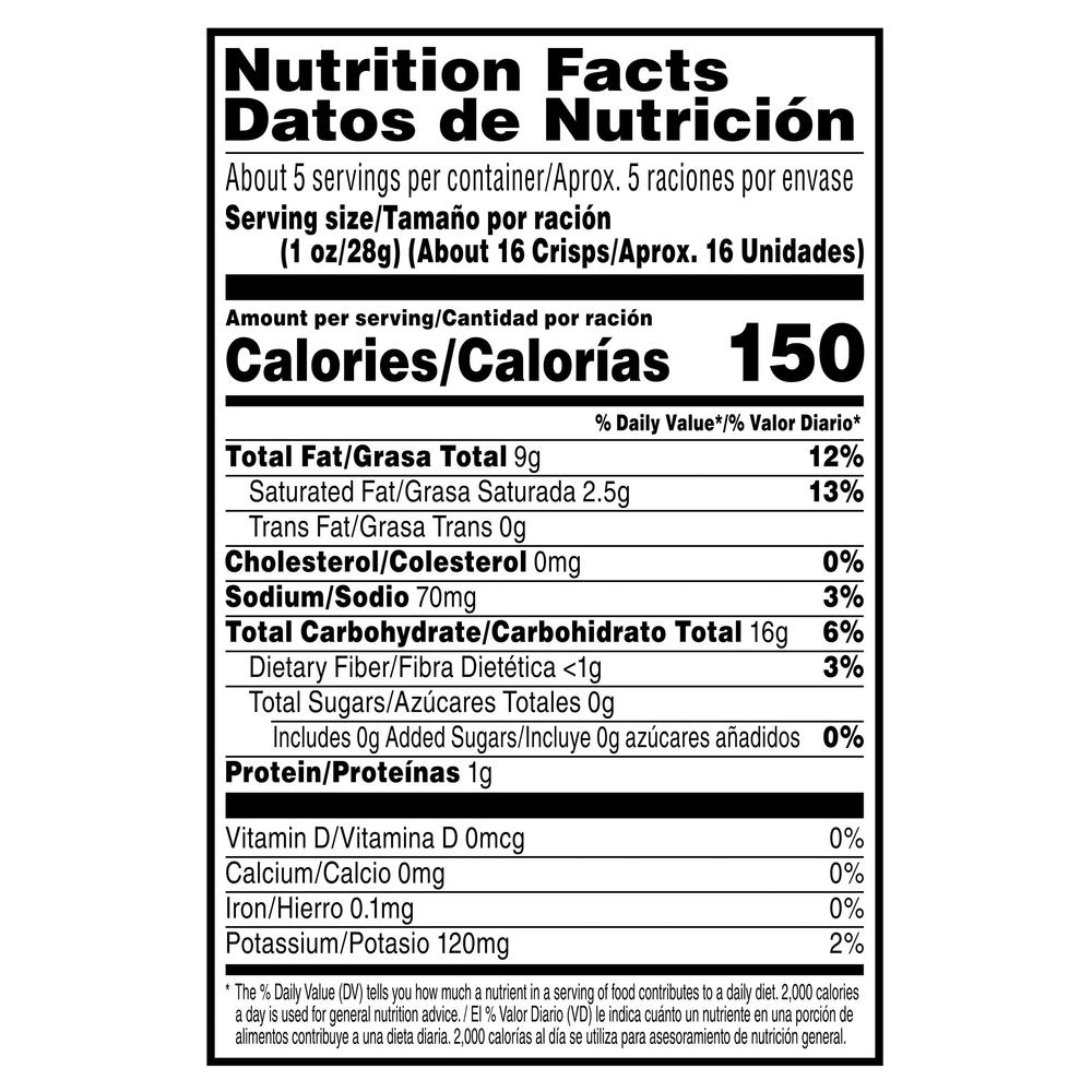 pringles fat content