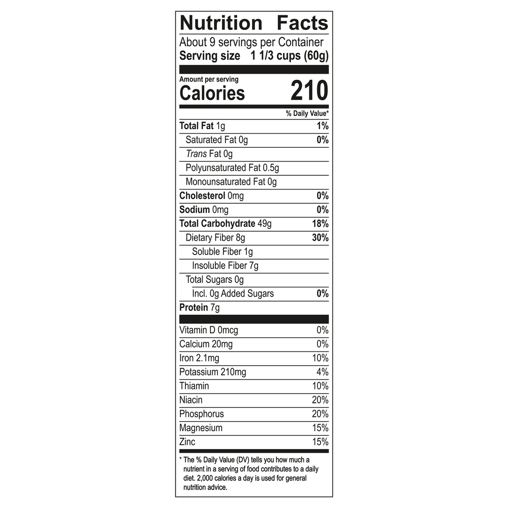 Shredded Wheat Cereal, Wheat 'N Bran, Spoon Size-Nutrition-Facts