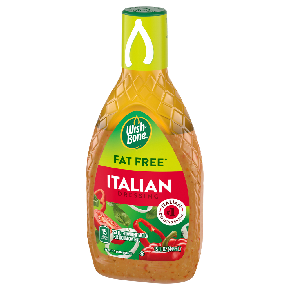 Wish-Bone Dressing, Fat Free, Italian-Front-Right-Elevated