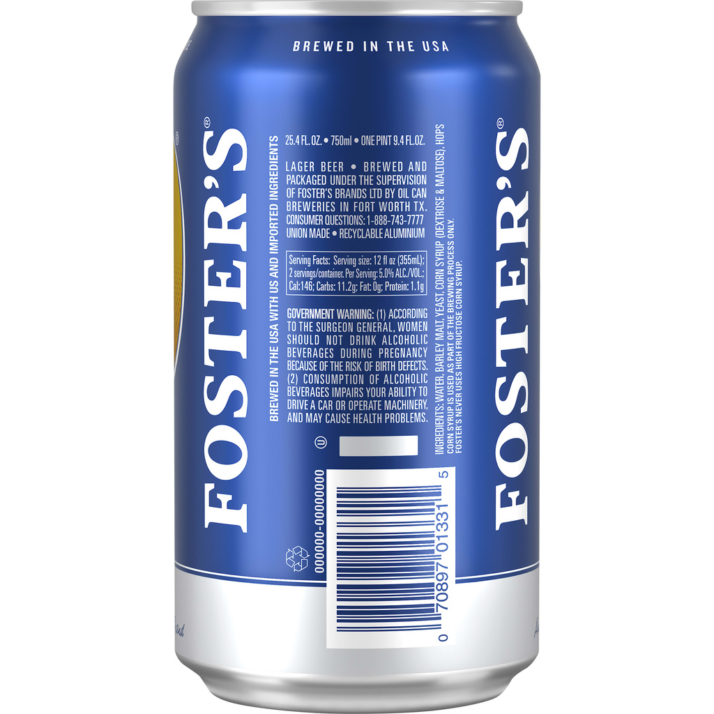 Fosters Beer, Lager-Main