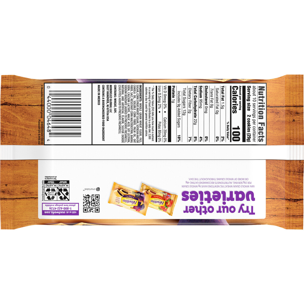 NEWTONS Newtons 100% Whole Grain Wheat Soft & Fruit Chewy Fig Cookies ...