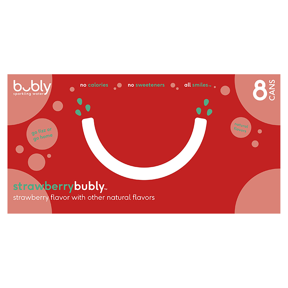 Bubly Sparkling Water, Strawberry-Main