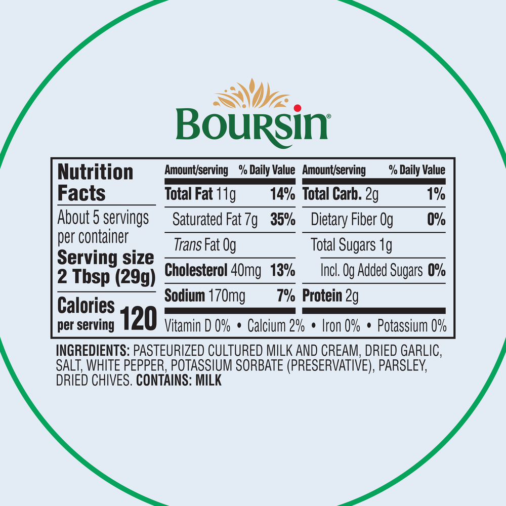 Boursin Garlic & Herb Cheese Spread-Planogram-Left