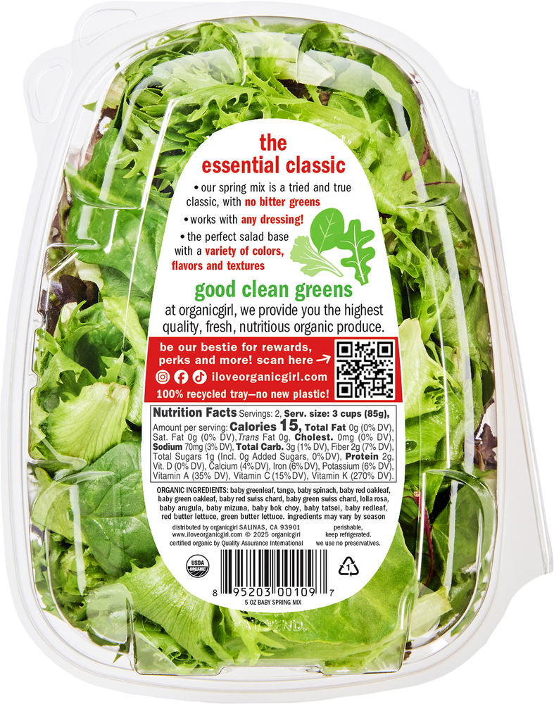 Organicgirl Baby Spring Mix-Planogram-Back