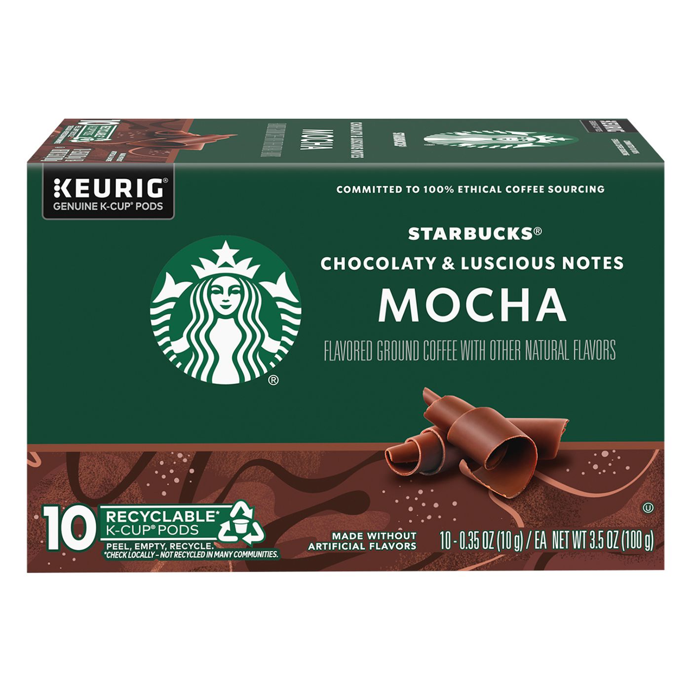 Starbucks Coffee, Ground, Mocha Flavored, K-Cup Pods-Main
