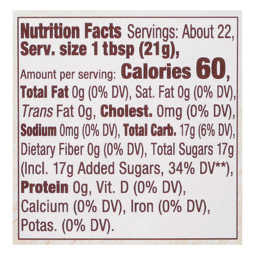 Raley's Purely Made Raw California Honey-Nutrition-Facts