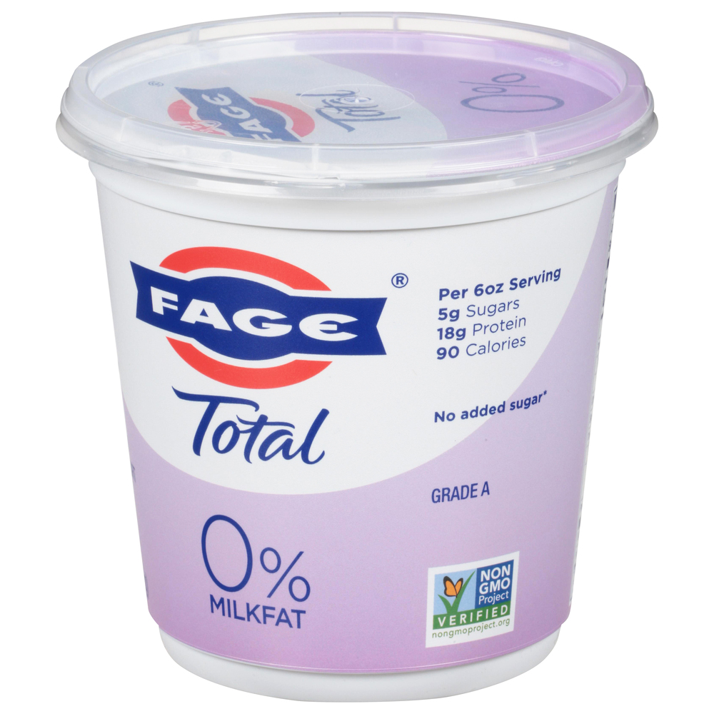 Fage Total 0%, Plain Greek Yogurt-Front-Right-Elevated