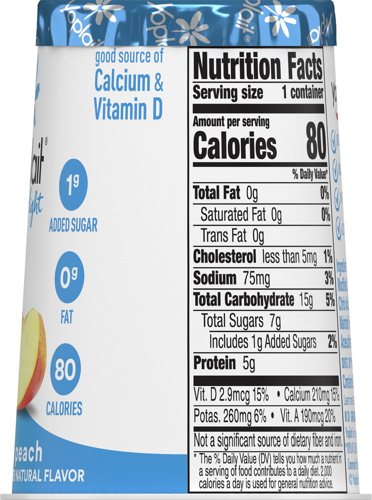 Yoplait Light Yogurt, Fat Free, Harvest Peach-Planogram-Right