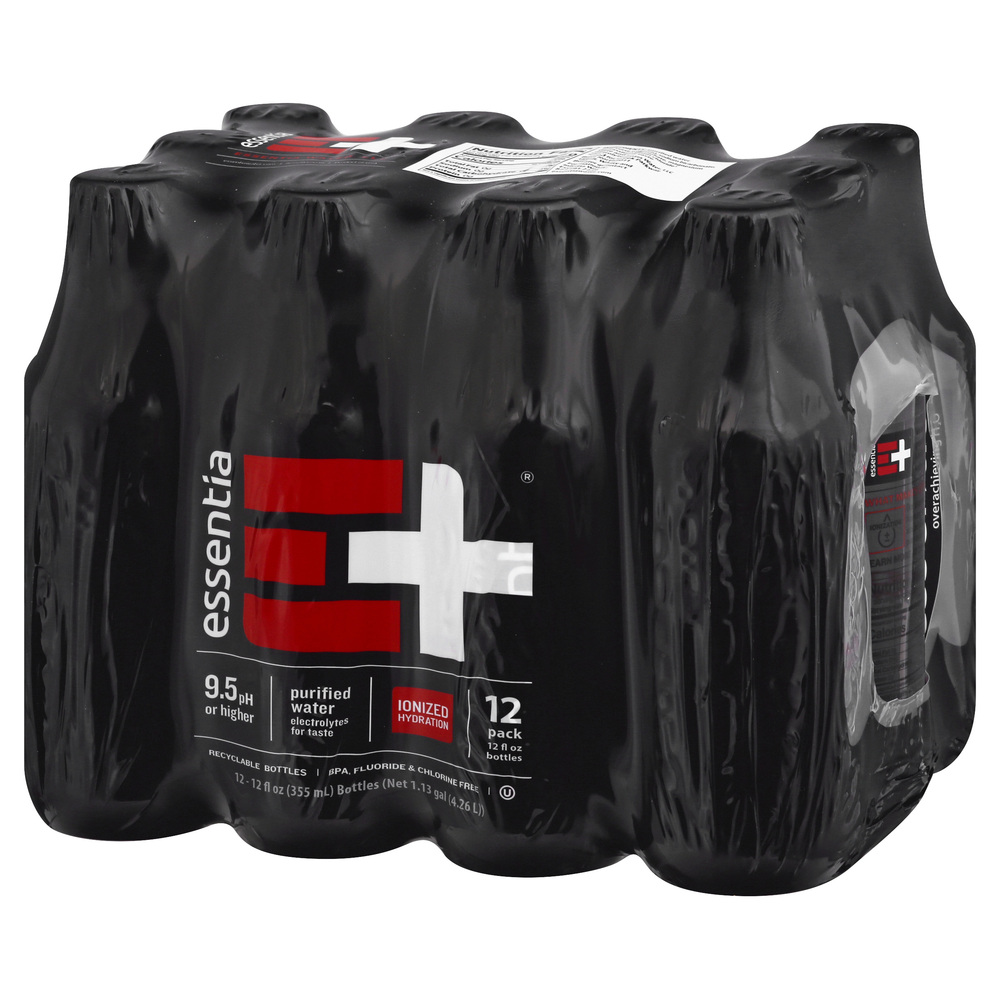Essentia Purified Water, 12 Pack-Front-Right-Elevated
