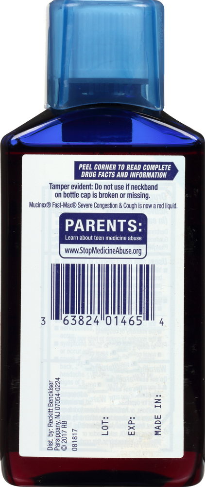 Mucinex Fast-Max Severe Congestion & Cough, Multisymptom, Maximum ...