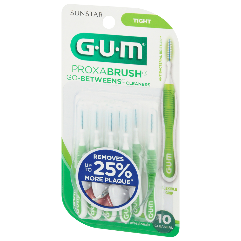 GUM Proxabrush Cleaners, Go-Betweens, Tight-Front-Right-Elevated