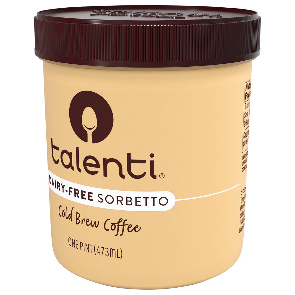 Talenti Sorbetto, Dairy-Free, Cold Brew Coffee-Front-Right-Elevated