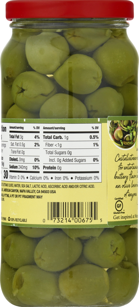 Mezzetta Olives, Castelvetrano, Pitted Italian-Planogram-Back