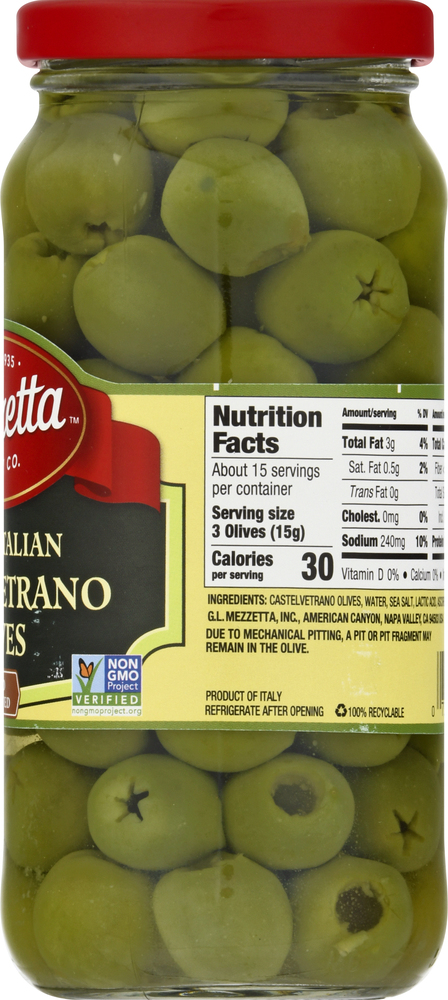 Mezzetta Olives, Castelvetrano, Pitted Italian-Planogram-Right