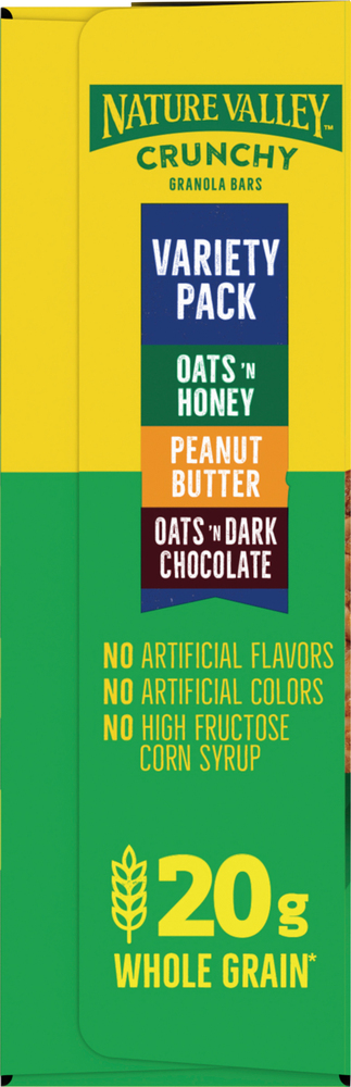 Nature Valley Crunchy Oats 'N Honey/Peanut Butter/Oat 'N Dark Chocolate Granola Bars Variety ...
