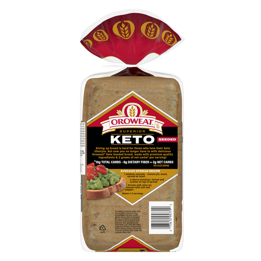 Oroweat Shelf-Stable Superior Keto Seeded Bread, 20 oz-Planogram-Back