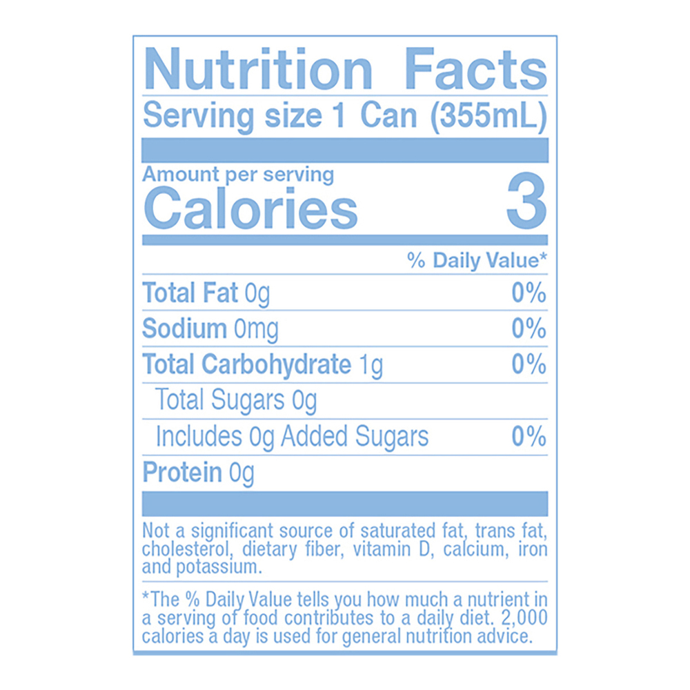 Spindrift Sparkling Water, Lemon, Unsweetened-Nutrition-Facts