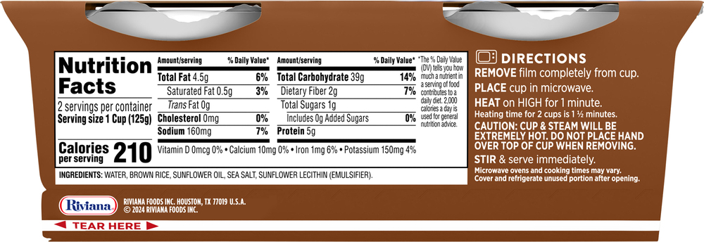 Brown Rice Nutrition Label Farmers We Know Gluten Free Sprouted Brown
