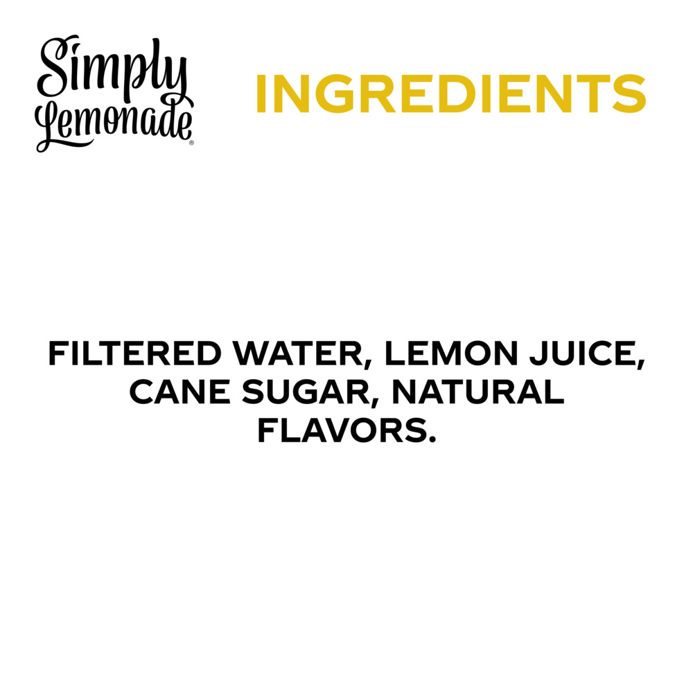 Simply Lemonade, All Natural Non-Gmo-Ingredients