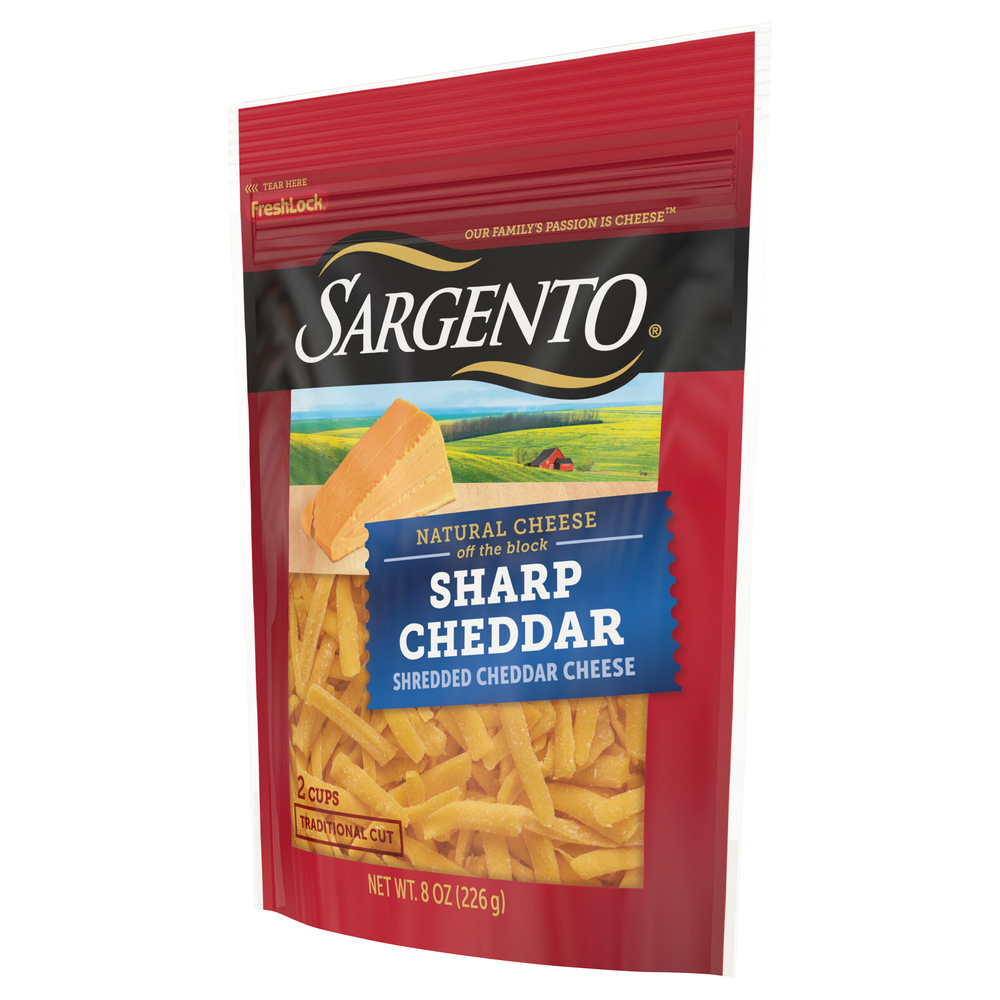 Sargento Off the Block Cheese, Natural, Traditional Cut, Sharp Cheddar ...
