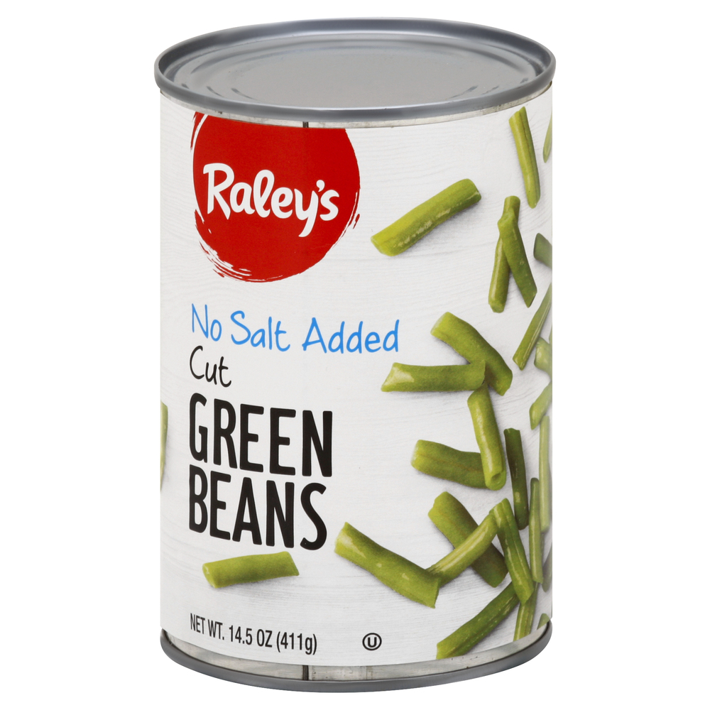 Raley's No Salt Added Cut Green Beans-Main