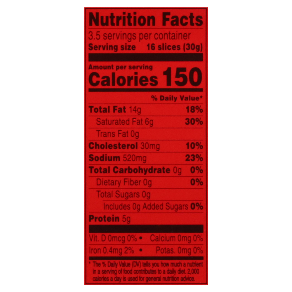 hormel pepperoni serving size