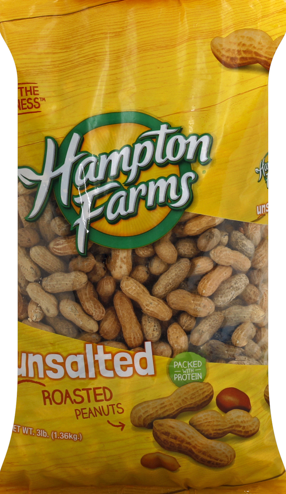 Hampton Farms Peanuts, Unsalted, Roasted-Ecom
